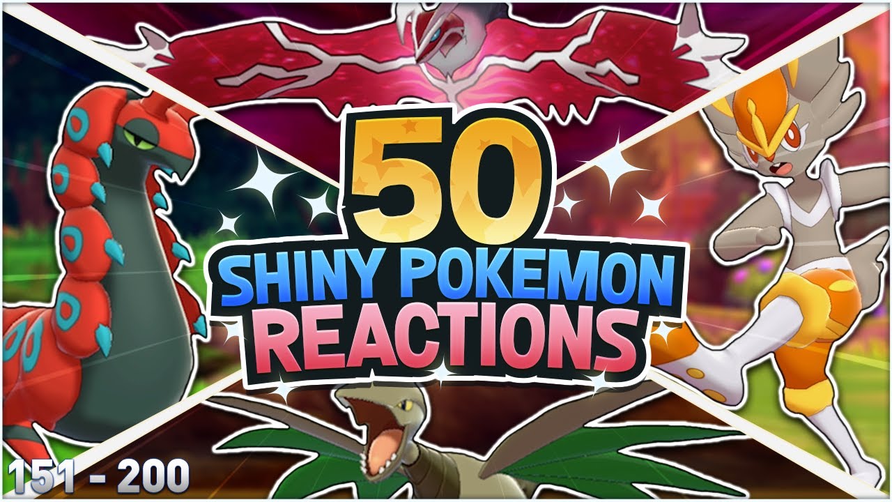 50 INSANE LIVE SHINY REACTIONS! | Shiny Pokemon Montage! | (151-200 ...