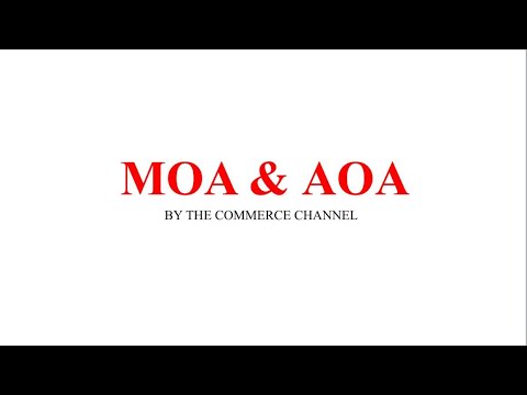 MOA & AOA || difference between memorandum of association and article pf association - YouTube