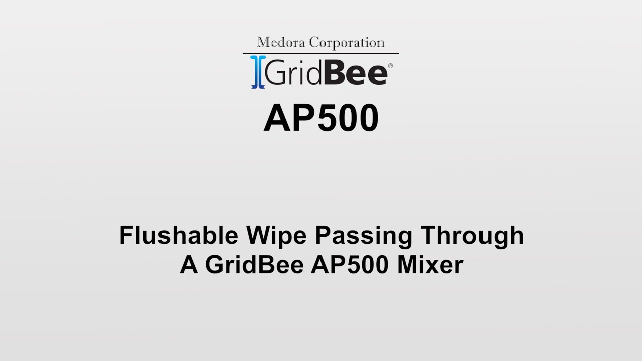 Wet Well Mixing- Flushable Wipe Passing Through A GridBee® AP500 Mixer ...