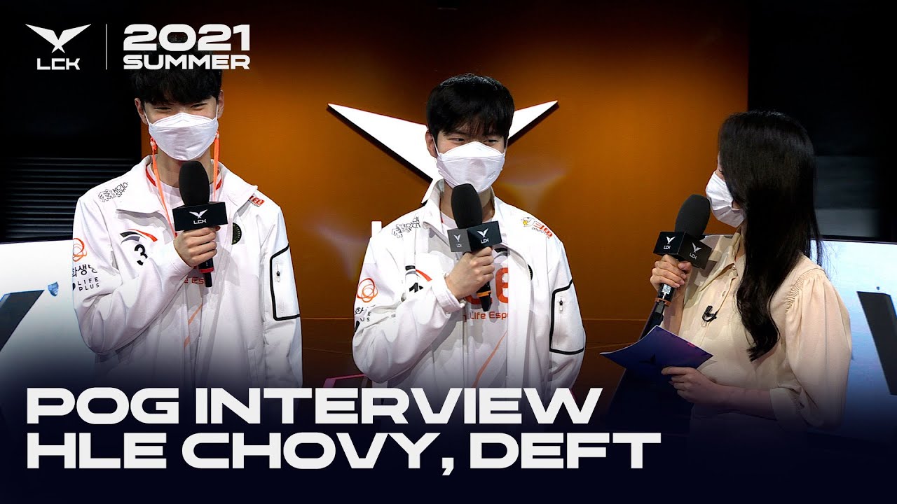 Chovy, Deft 인터뷰 | 한화생명 vs. DRX | 07.01 | 2021 LCK 서머 스플릿 - YouTube