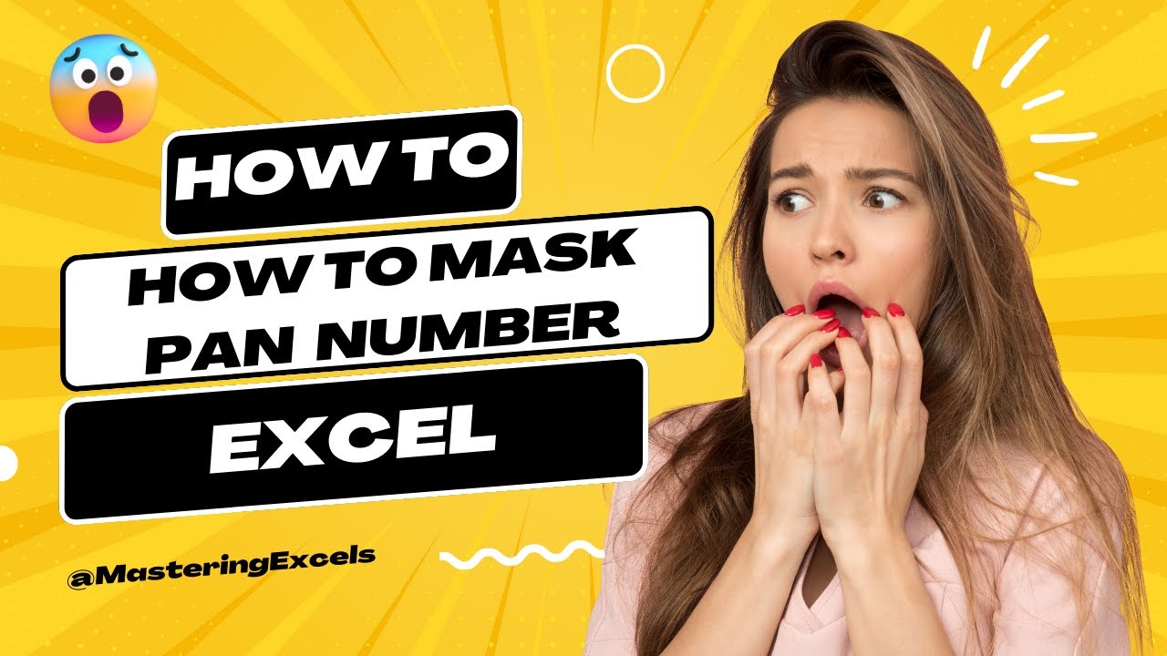 How to Mask PAN Number in Excel - Tutorial #hidenumbers - YouTube