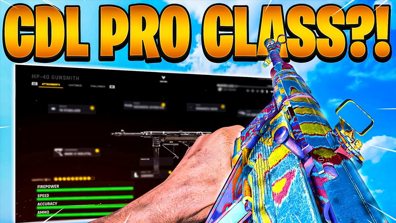 *NEW* MP40 CDL SETUP is GOD TIER! (COD Vanguard Best MP40 Class SETUP ...