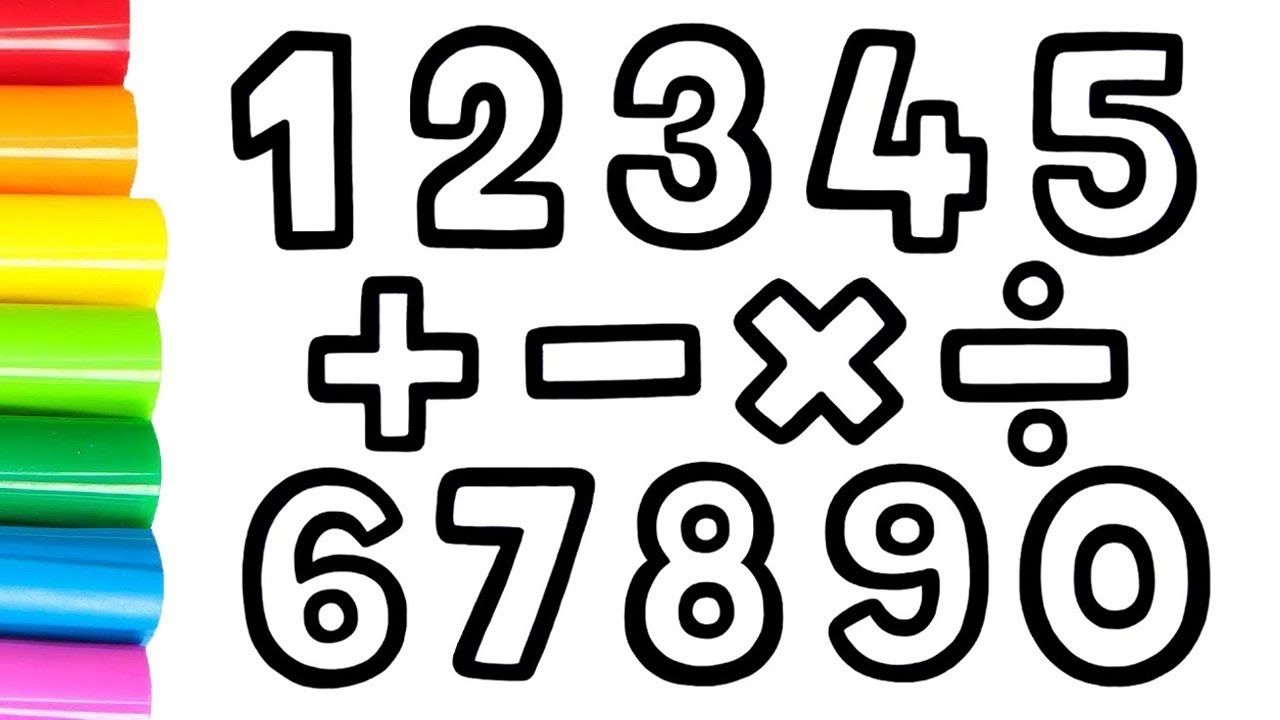 Dibuja y Colorea Los Números | Best Learning Numbers, Shapes & Counting ...