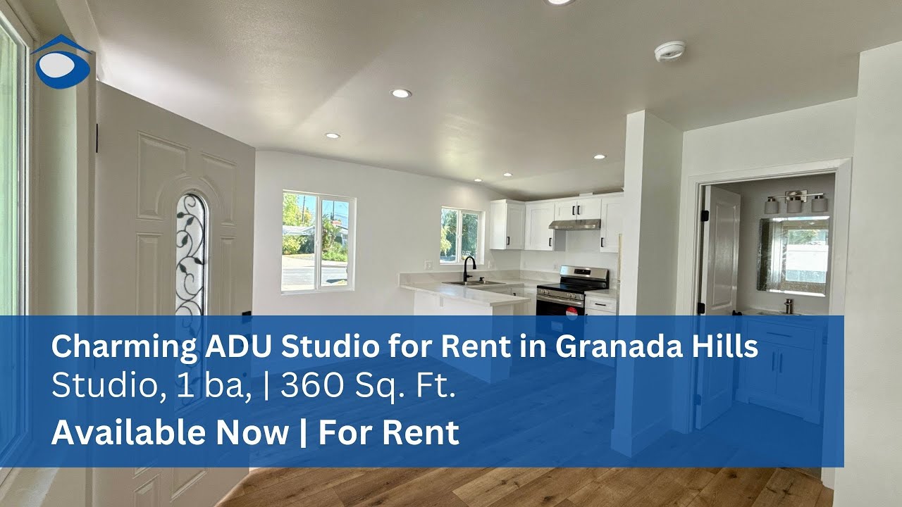 Charming ADU Studio for Rent in Granada Hills, California - YouTube