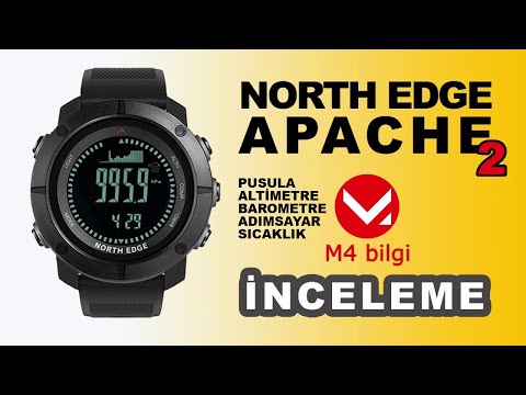 north edge apache saat incelemesi barometre altimetre pusula kamp saati havadurumu