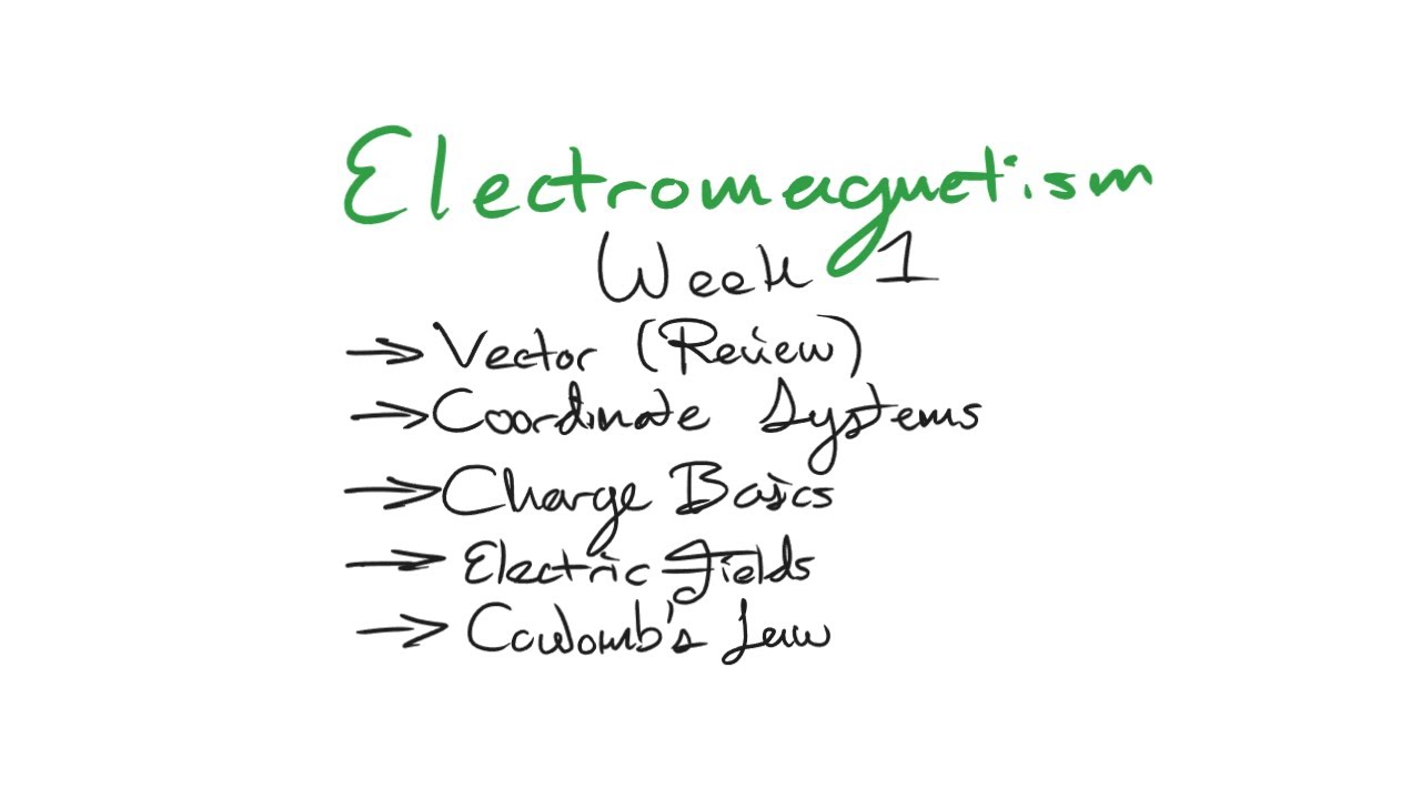 Electromagnetism Week 1 (Vectors, Coordinate Systems, Basics of Charge ...