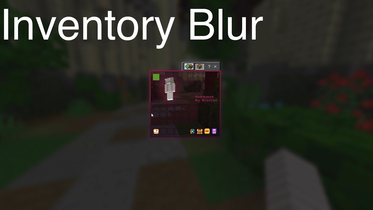 I made INVENTORY BLUR For Minecraft Bedrock… | Minecraft Bedrock Modding - YouTube