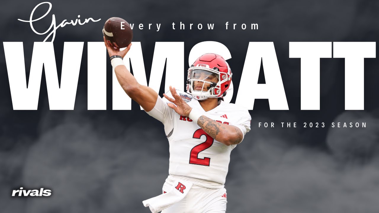 Every throw from Gavin Wimsatt for the 2023 season -- #Rutgers Scarlet ...