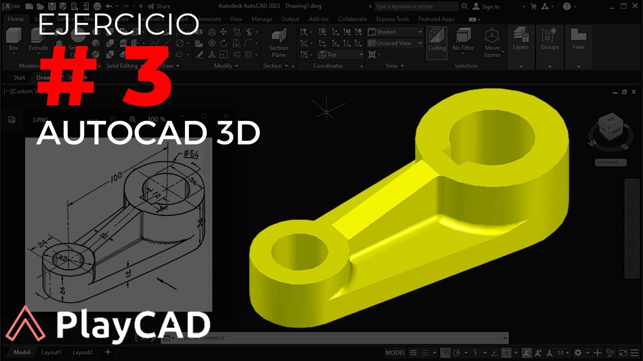 Como Hacer Una Figura 3d En Autocad Image To U