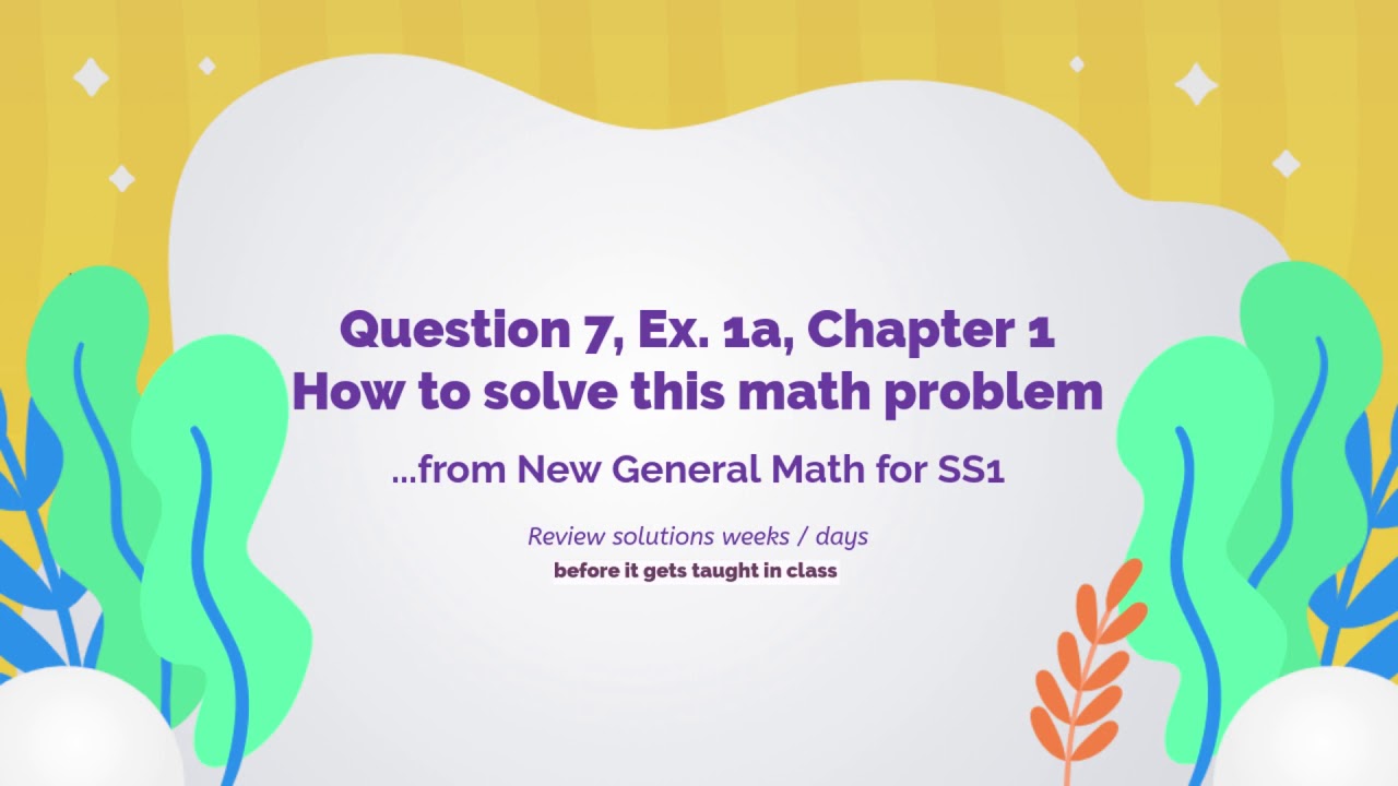 New General Mathematics For Senior Secondary Schools Solutions SS1 new-general-mathematics-for-senior-secondary-schools-solutions-ss1