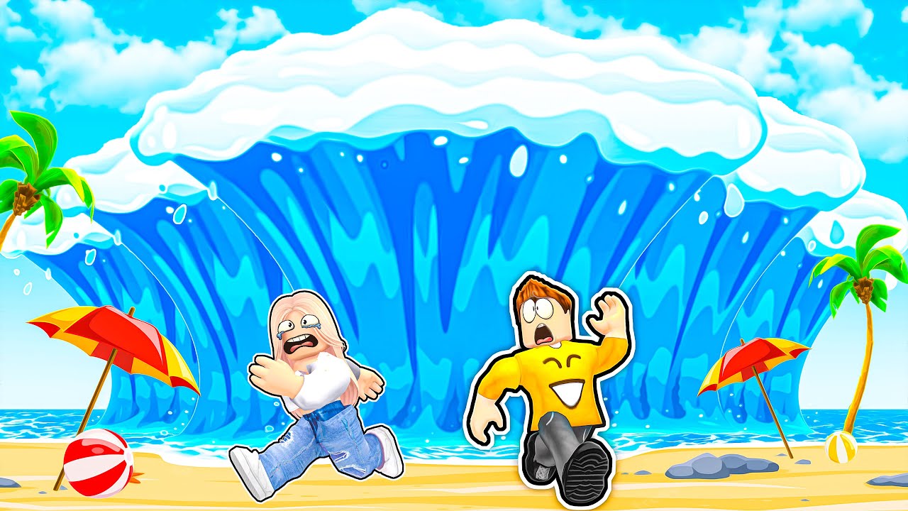 UCIEKAMY PRZED NAJWIĘKSZYM TSUNAMI w ROBLOX! (Tsunami Simulator) - YouTube