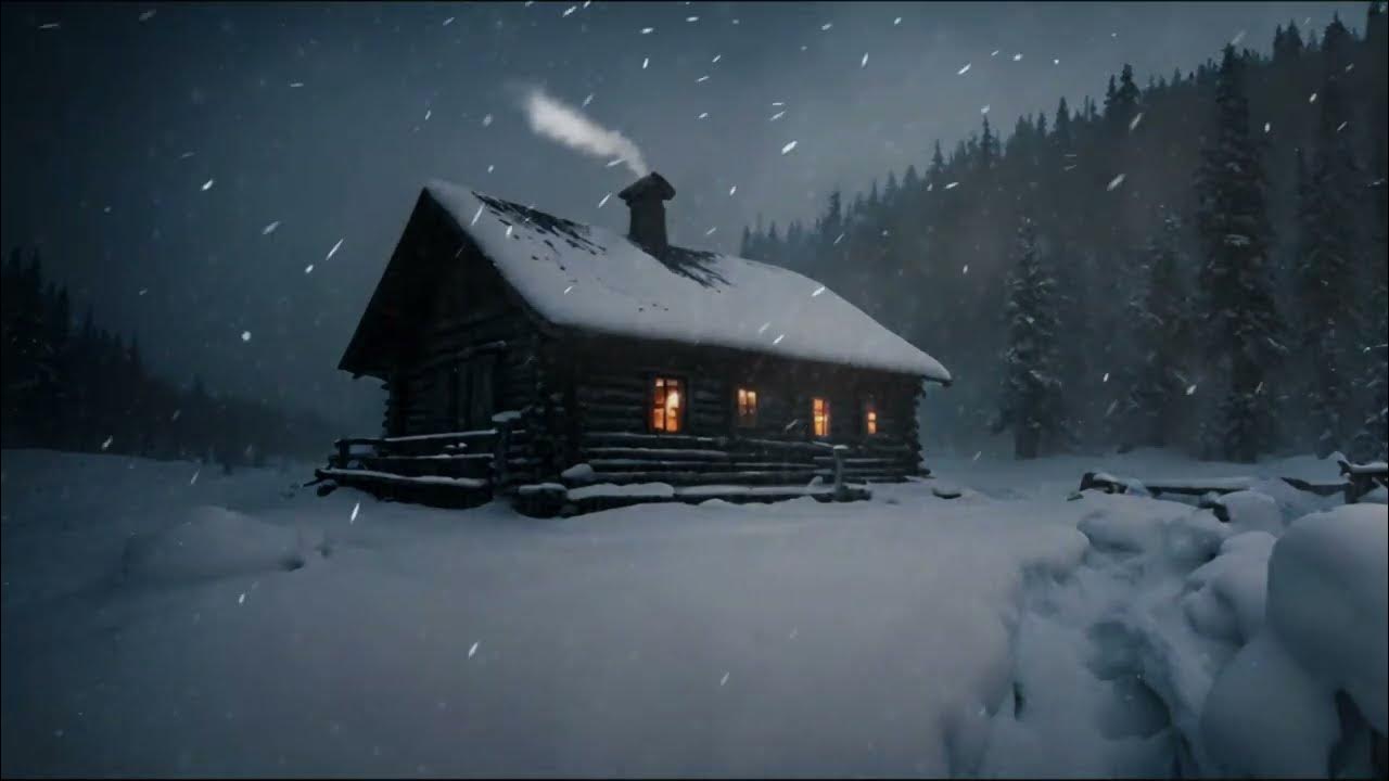 Blizzard in a Mountain House. Night Snowstorm and Howling Winds for Sleep. Relaxing Winter ...