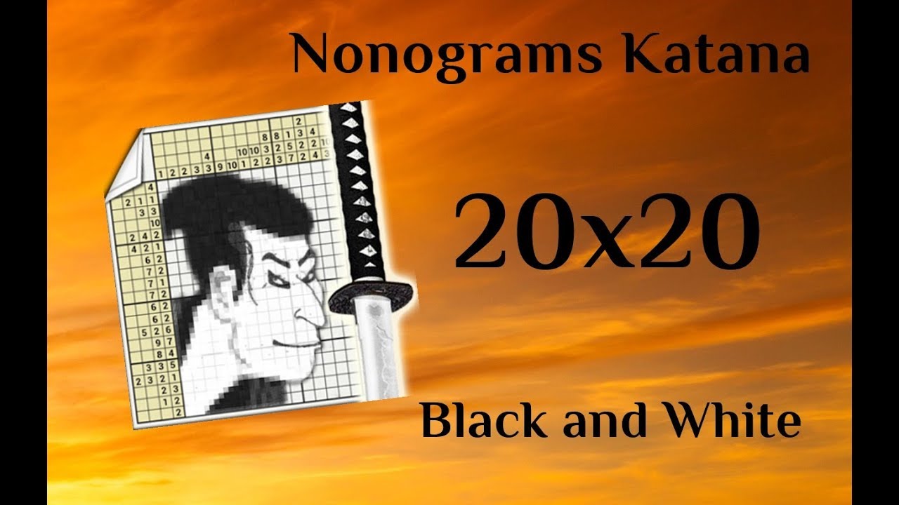 Nonograms Katana | 20x20 | Black and White | ALL SOLUTIONS - YouTube
