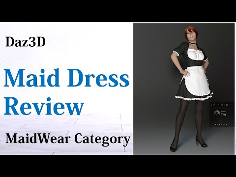 Daz3D Maid Dress Review MaidWearCategory - YouTube