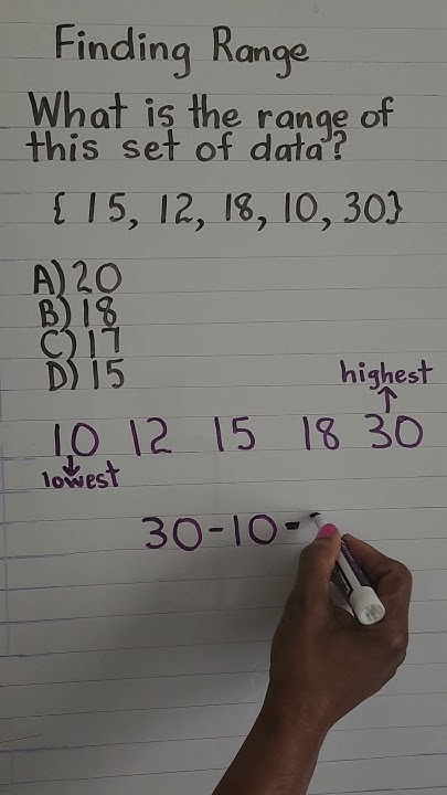 Finding the Range of a Set of Data #shorts - YouTube
