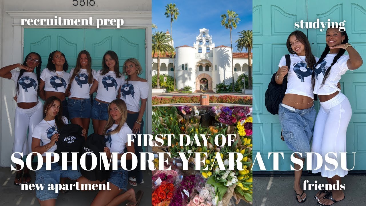 MY FIRST DAY OF SOPHOMORE YEAR AT SDSU!! - YouTube