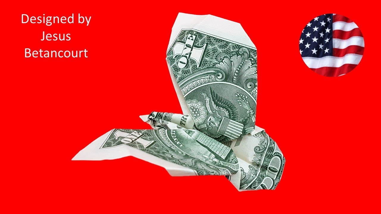 😉Easy 💲Dollar Bill Origami Duck in Flight🙈 - YouTube