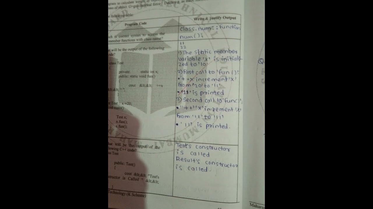 OOP K scheme manual practical no 8 - YouTube