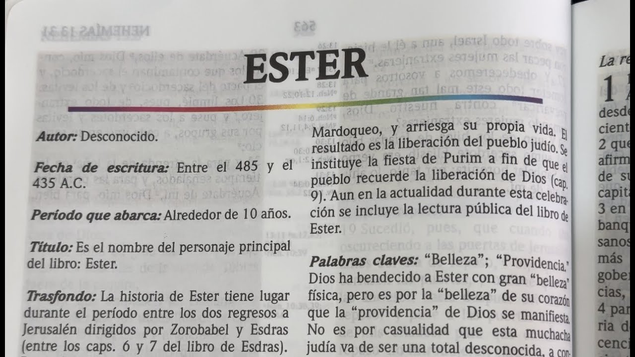 ESTER Libro Completo Biblia Reina Valera 1960 - YouTube