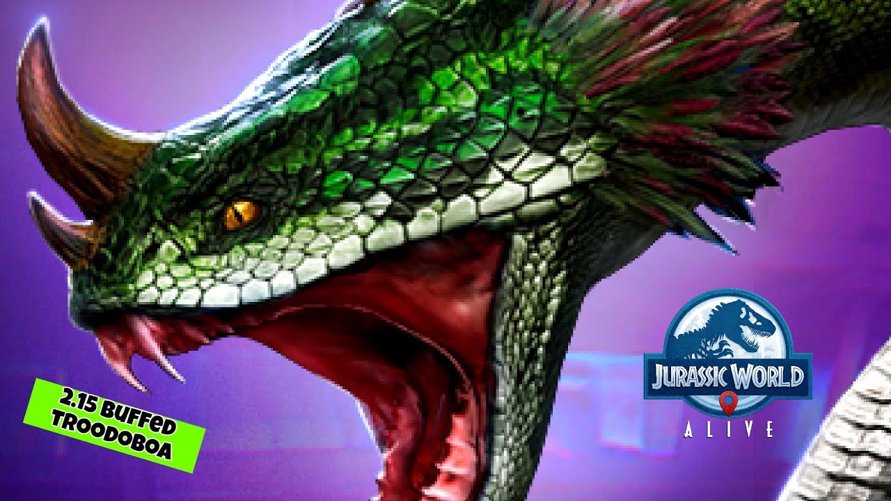 ALL NEW 2.15 TROODOBOA BUFF!! 🐍 FATAL STRIKE! (JURASSIC WORLD ALIVE ...