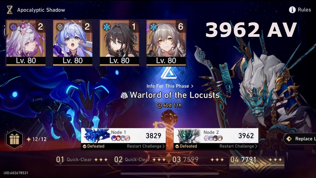 HSR | Apocalyptic Shadow 4 | 3962 AV "0 Cycle" (E2 Castorice vs. Hoolay ...