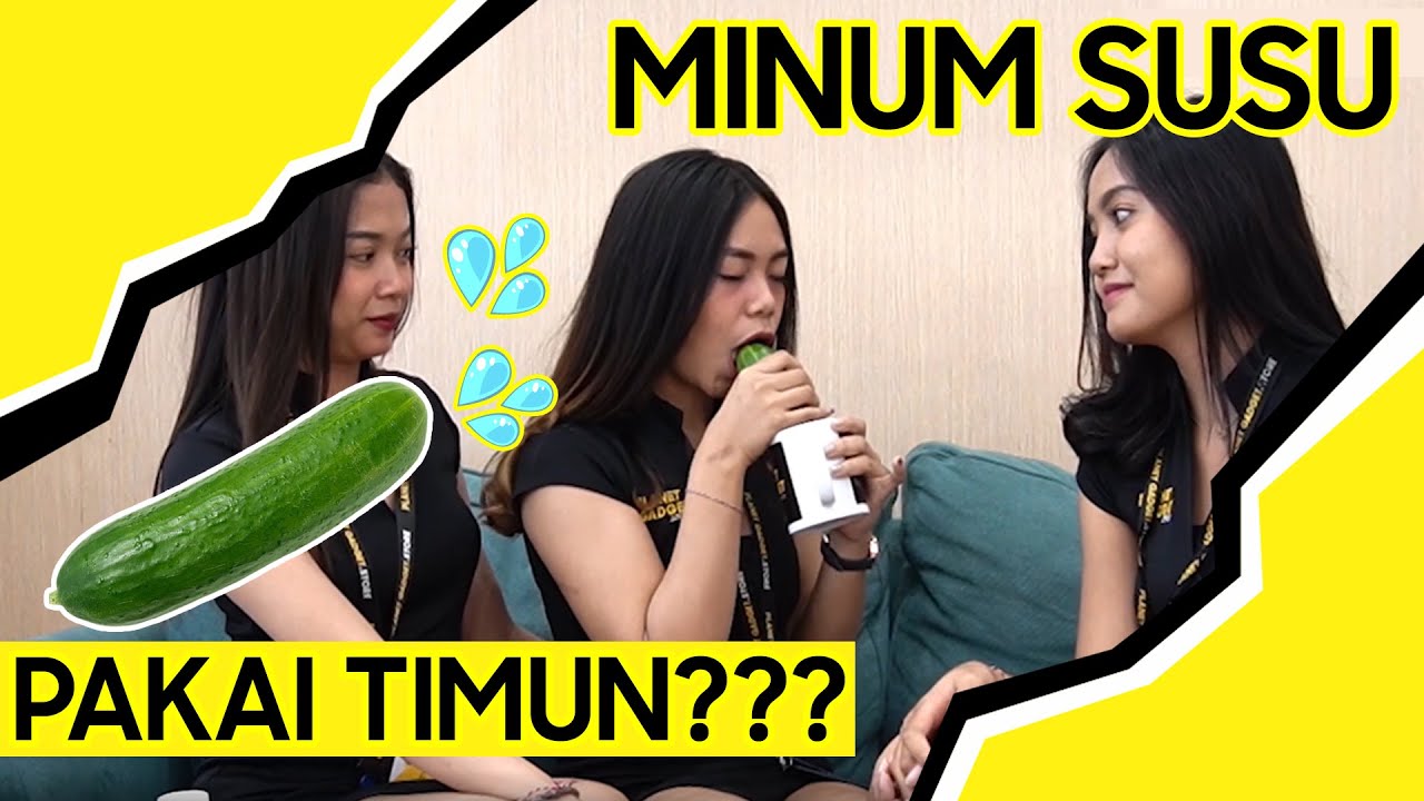 MINUM SUSU PAKE TIMUN??? | CHALLENGE MINUM SUSU - YouTube
