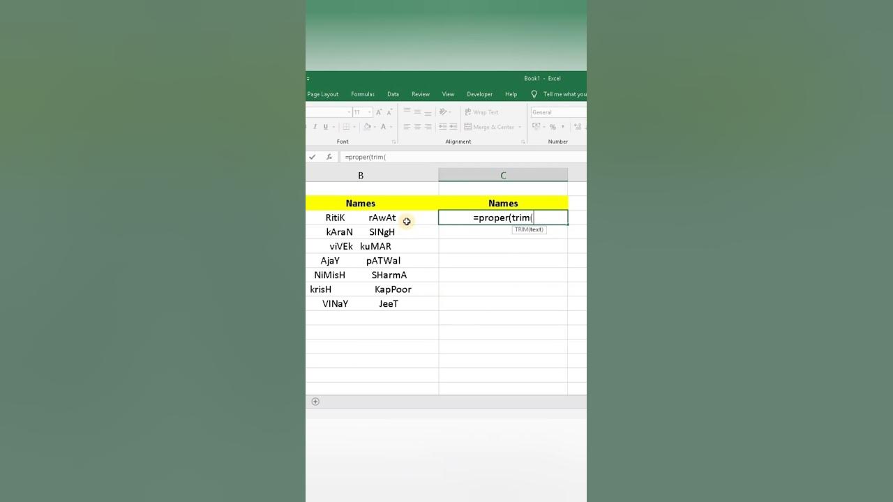 #shorts | How to remove all spaces in excel | #excel #tips - YouTube