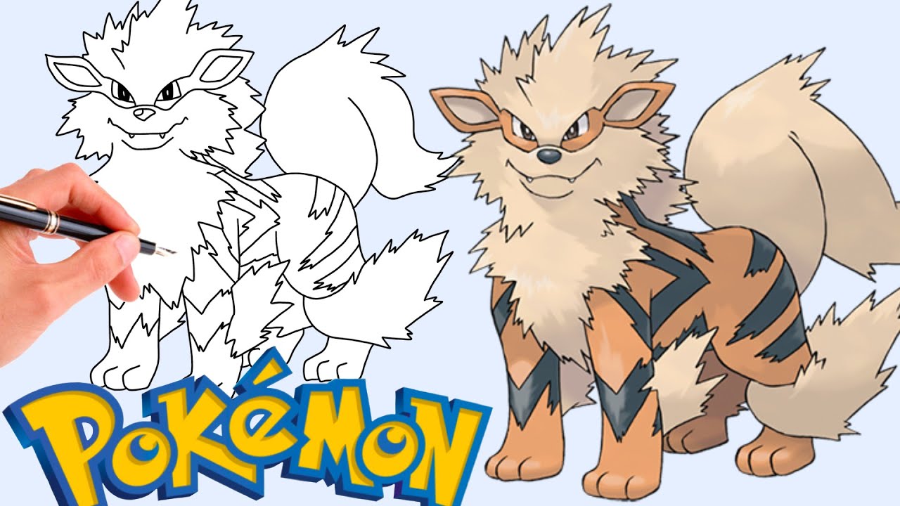 Lær at Tegne ARCANINE POKEMON #0059 | Pokemon Generation 1 - YouTube