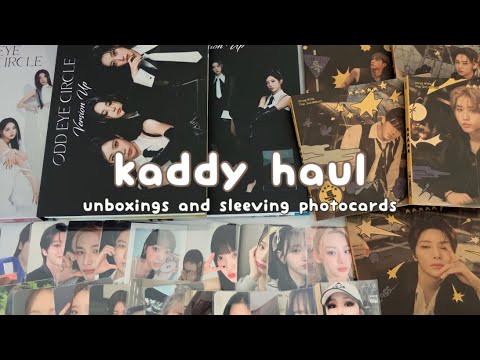kaddy haul #4 odd eye circle, stray kids & sleeving my pcs - YouTube