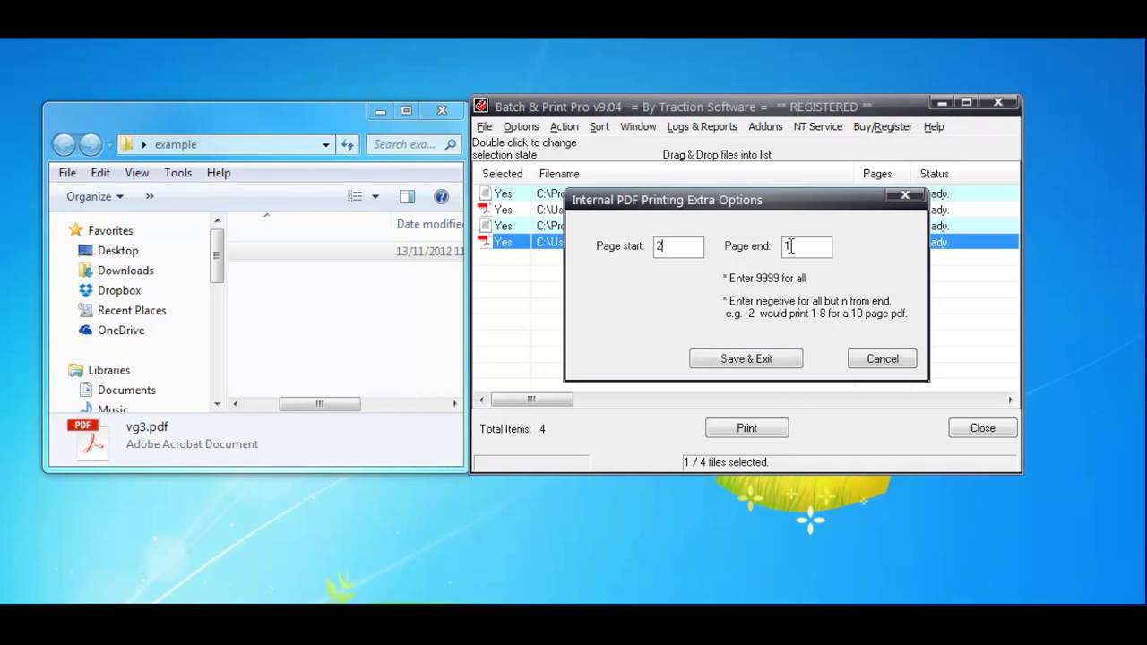 Print page ranges of pdf to different printer settings / trays etc with ...