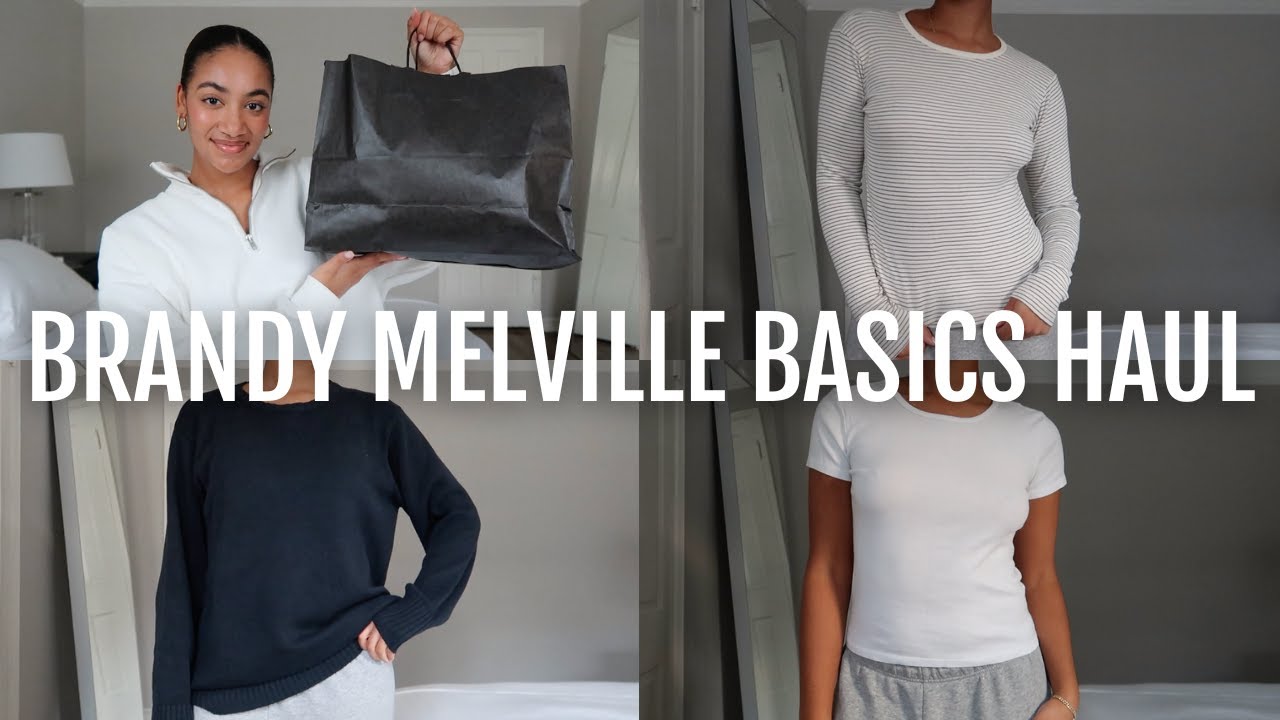 BRANDY MELVILLE FALL/WINTER BASICS TRY ON HAUL - YouTube
