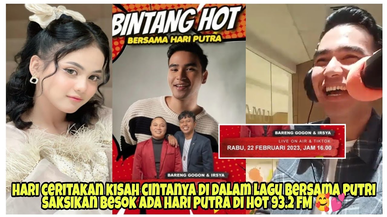 HARI CERITAKAN KISAH CINTANYA DI DALAM LAGU BERSAMA PUTRI, BESOK ADA HARI PUTRA DI HOT 93,2 FM💕 ...
