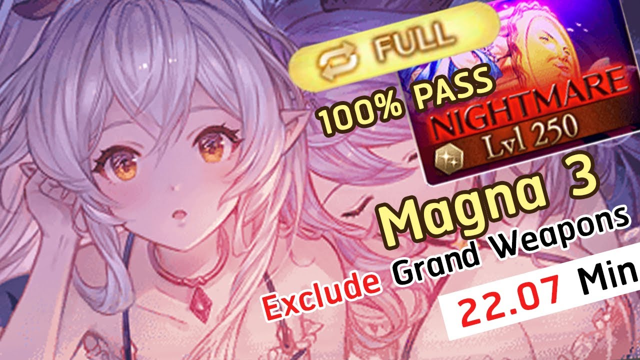 [GBF] Full Auto NM 250 Tart Man Magna3 Showcase (No Grand Weap Ver.) 250HELLタルトマン マグナ3 火古戦場【グラブル ...