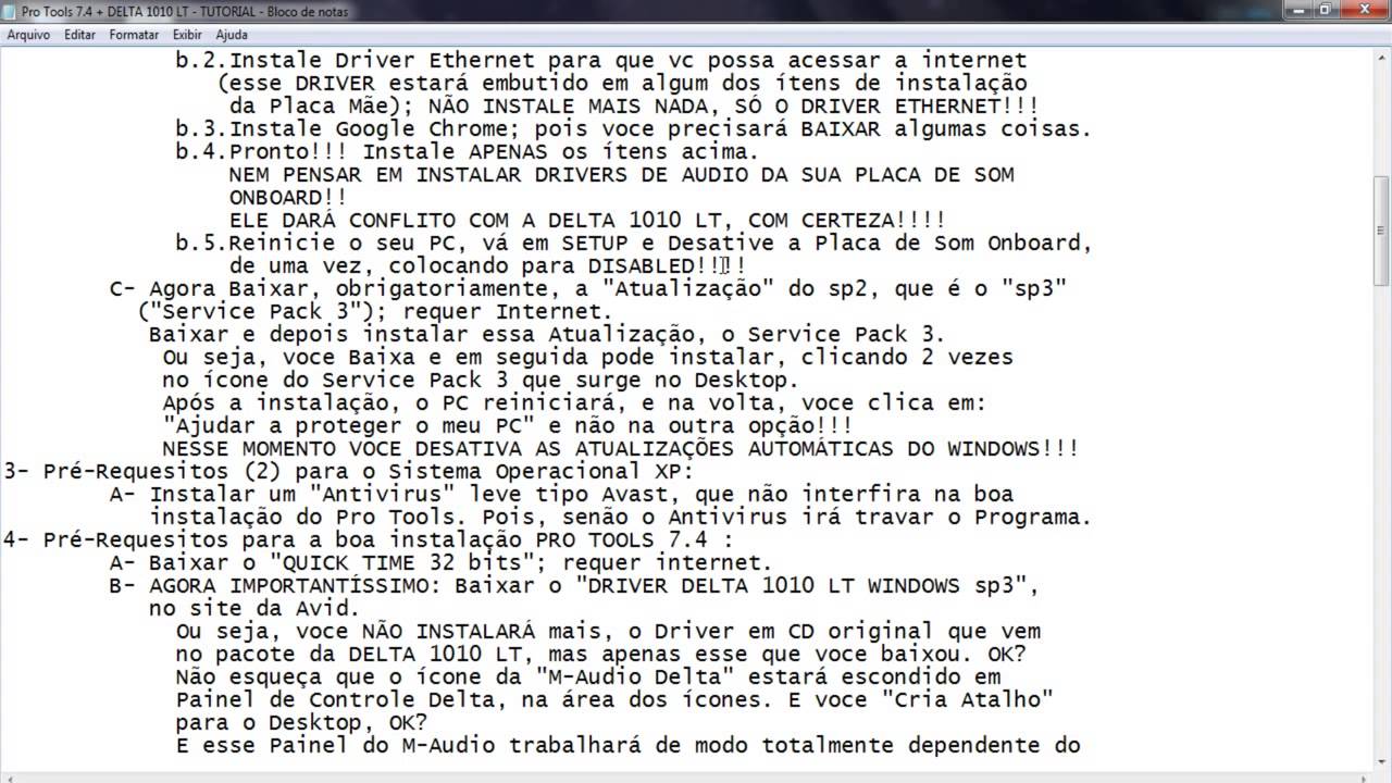 Pro Tools 7 4 M POWERED para DELTA 1010LT - Tutorial Completo - YouTube
