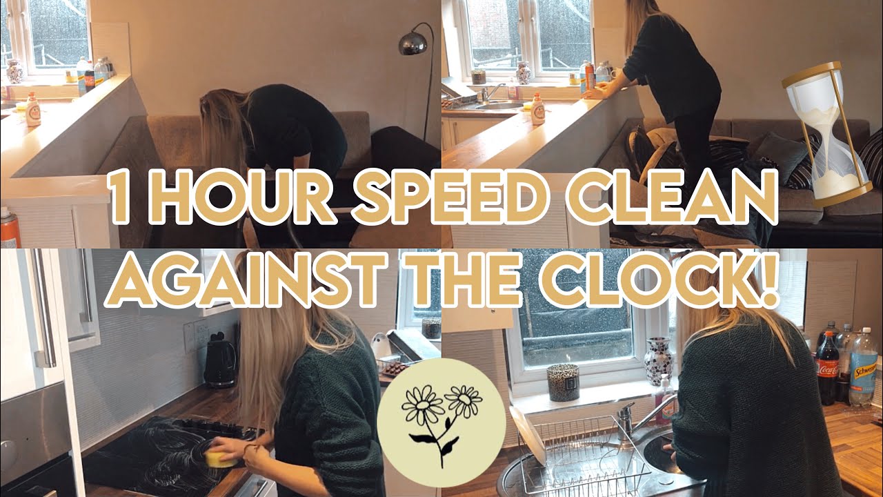 1 HOUR SPEED CLEAN - Against The Clock - Clean With Me Feb 2021 - YouTube