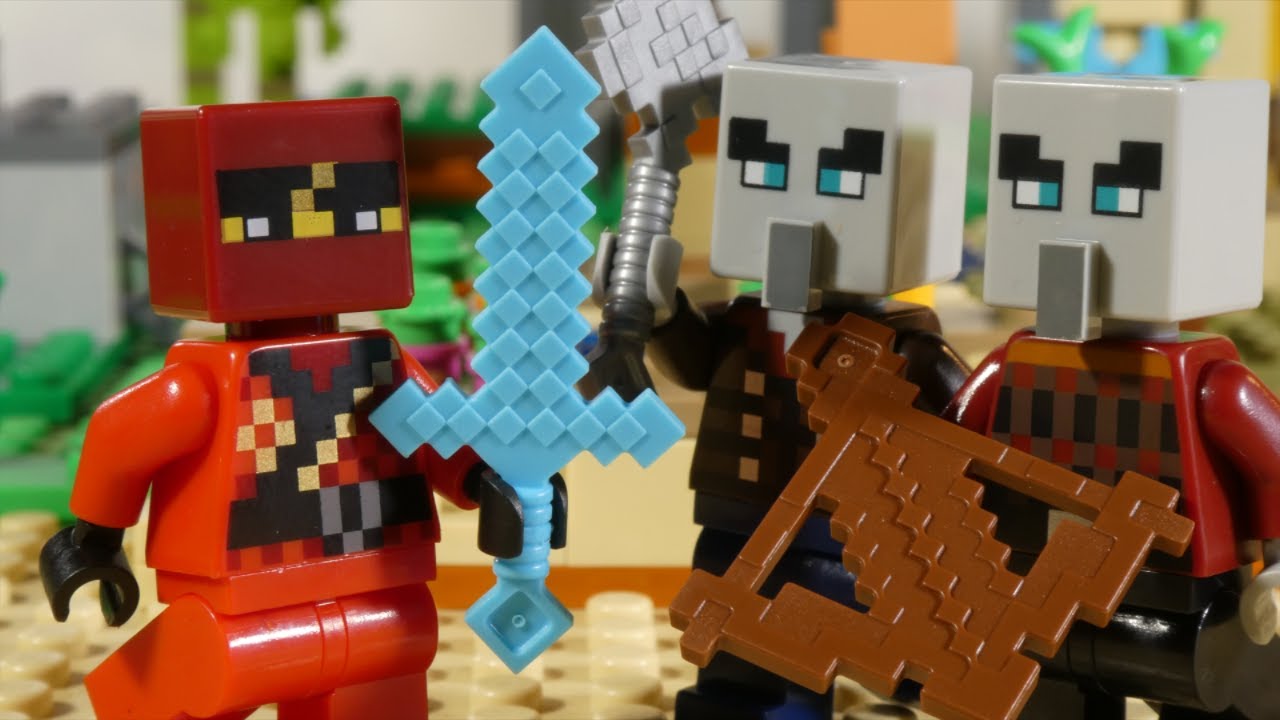 LEGO MINECRAFT KAI V'S ILLAGERS + BATTLE COMPILATION - YouTube