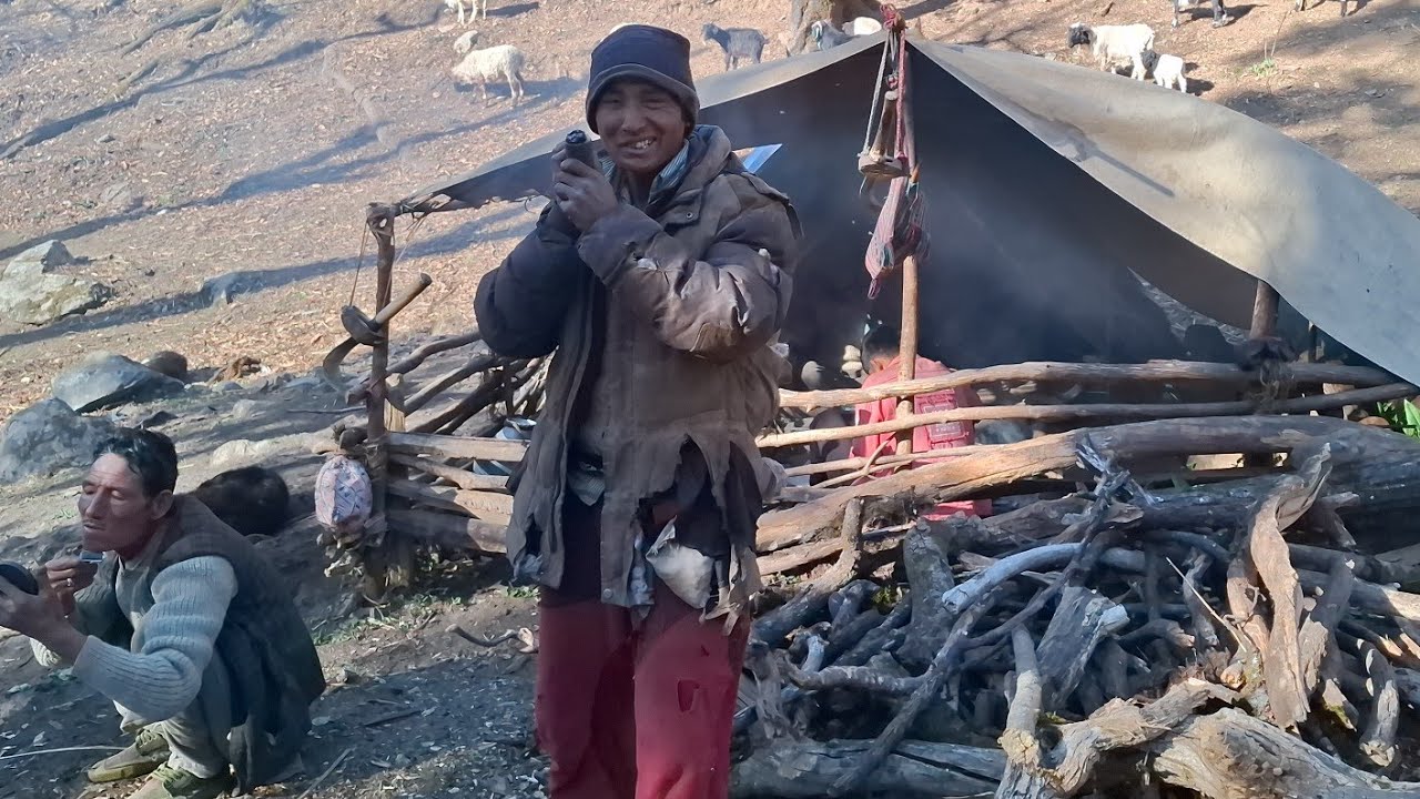 hard working in nepali mountain village very por people | organic food ...