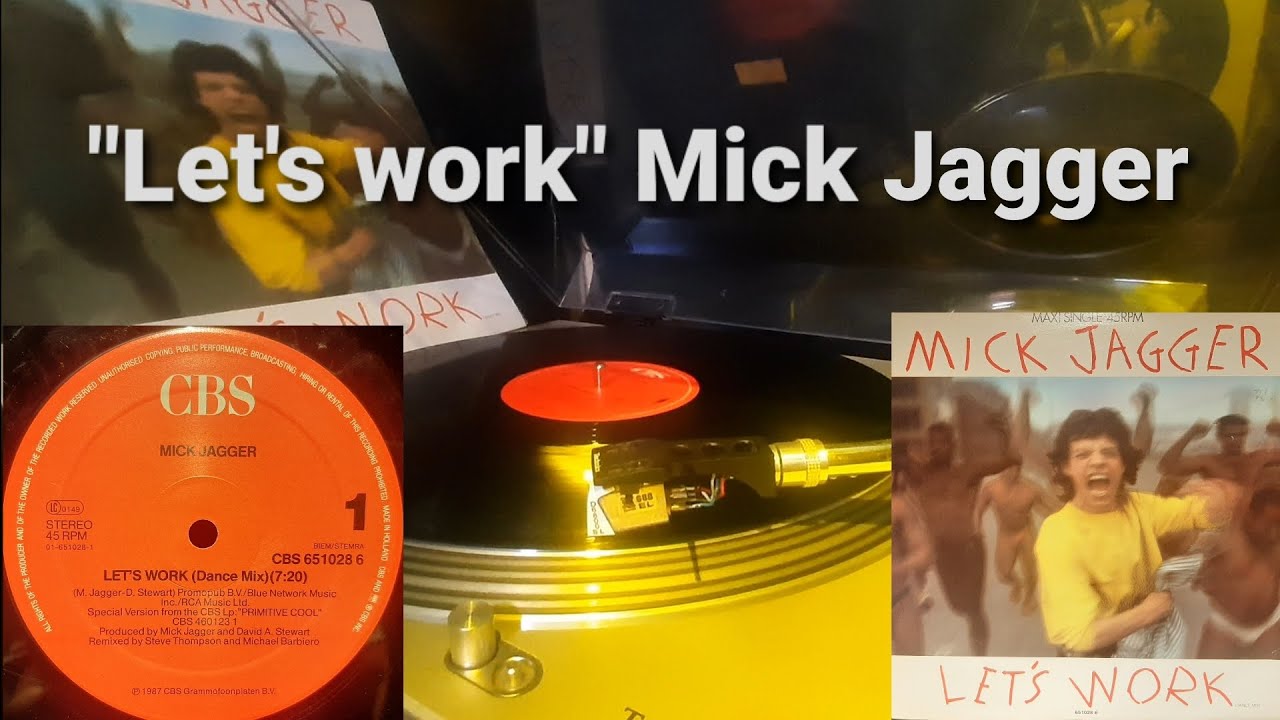 Lets work Mick Jagger Dance Mix entended version 7:20 min 1987 45 rpm ...