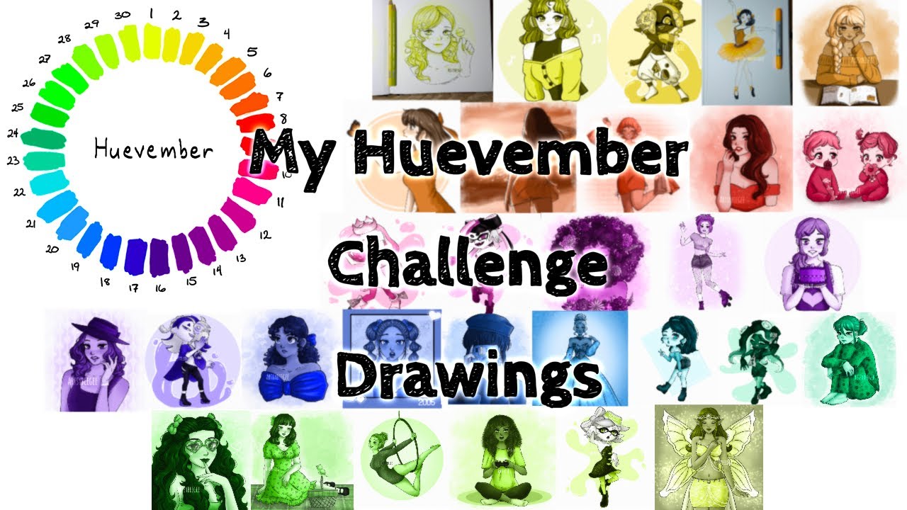 My Drawings from Huevember! 🌈 - YouTube