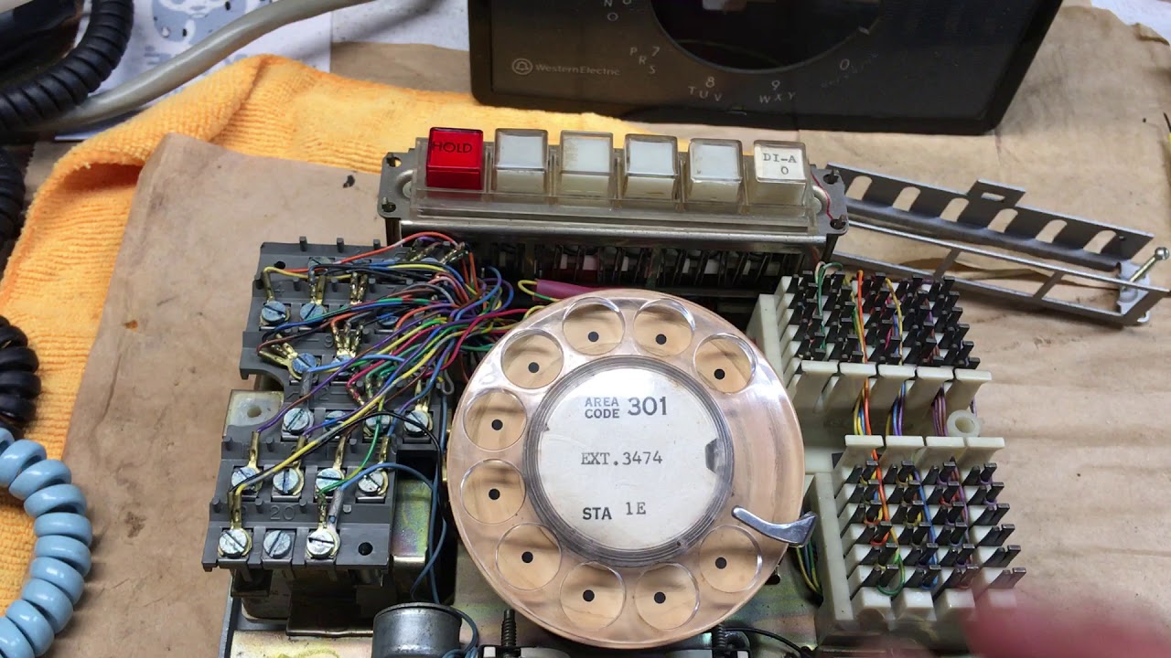 1973 Western Electric 851 6 Button 1A2 Wall Key Telephone Set. - YouTube