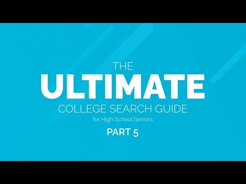 Ultimate College Search Guide - Senior Year - Part 5: Complete College ...