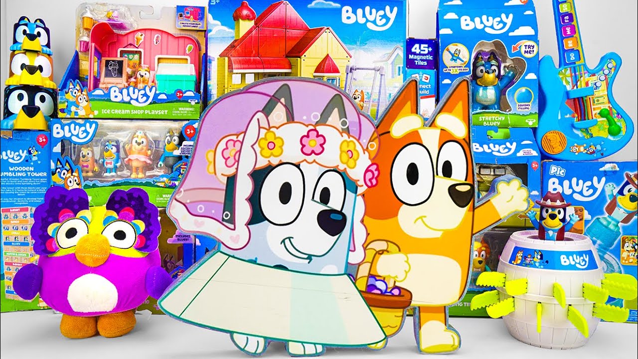Bluey Toy Collection Unboxing Review 💜 Mystery Muffin and Bingo Box ...