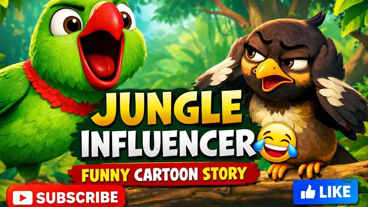“Jungle Ka Influencer Tota 😂 | Tota Maina Funny Story | Comedy Cartoon ...