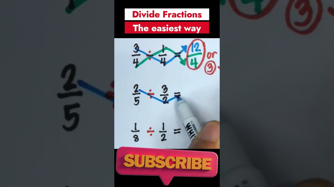 How To Divide Fractions The Easiest Way shorts YouTube How To Divide Fractions The Easiest Way shorts YouTube