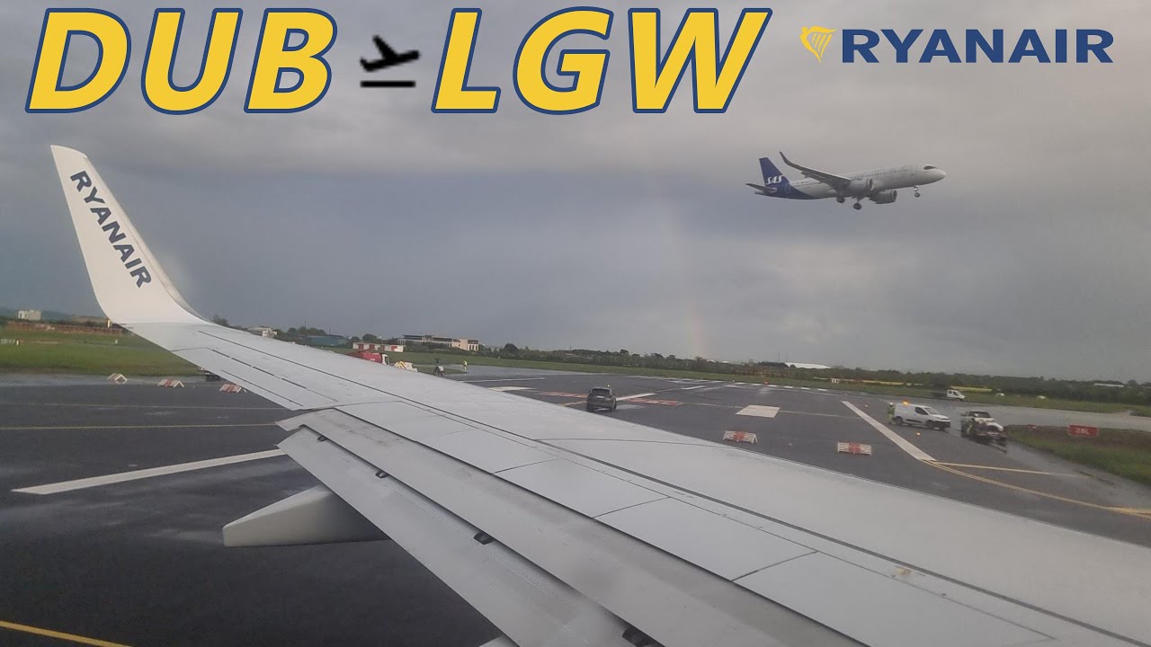 *Sunset Arrival* Ryanair | Boeing 737-800 | Dublin to London Gatwick ...