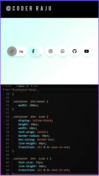 Social Media Button Hover Coding Javascript Animaton Programming Htmlcoding Shorts Css