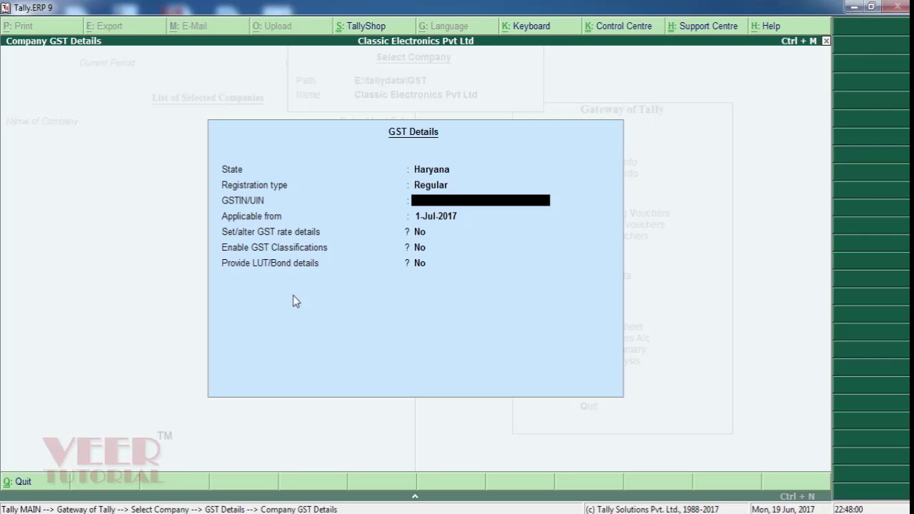 Implement GST In Tally How To Update Masters In Tally For GST Veer Implement GST In Tally How To Update Masters In Tally For GST Veer