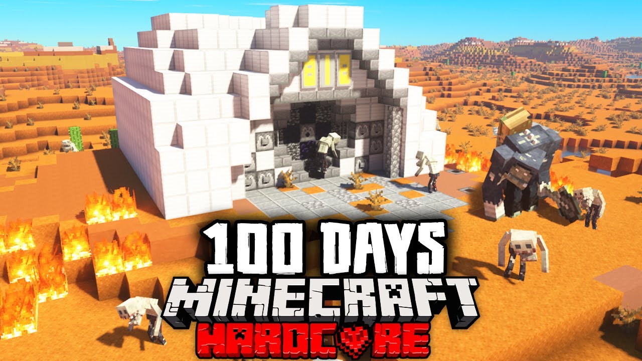 I Survived 100 Days in a Zombie BUNKER in Hardcore Minecraft - YouTube