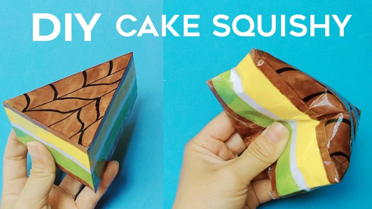 DIY 3D cake slice paper squishy | Squishy cake slice | DIY paper ...