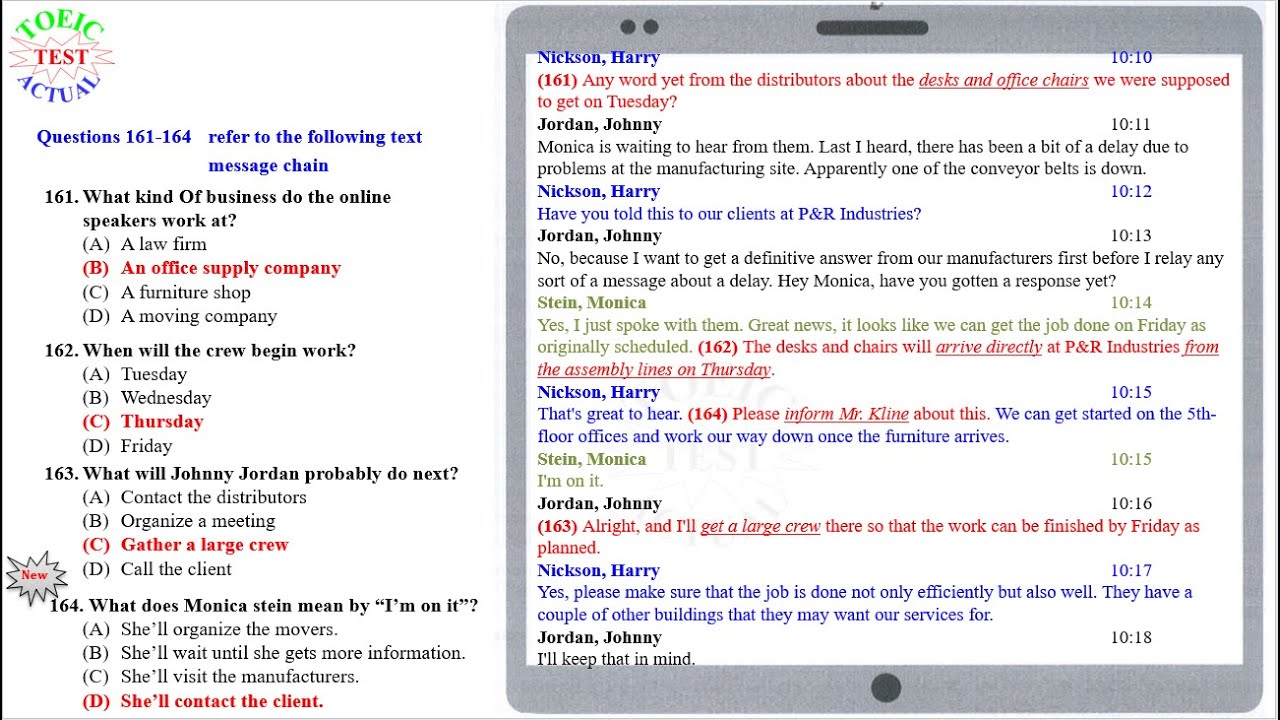 Toeic Reading with Answer Key | TOEIC Actual Test | New TOEIC - YouTube